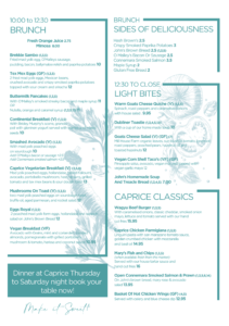 Menus | Caprice