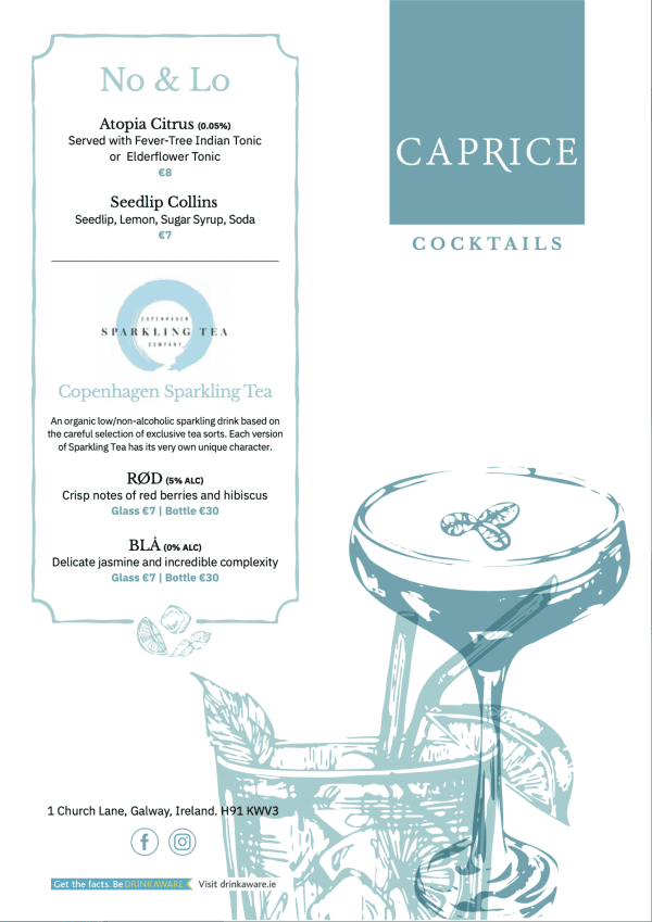 Menus | Caprice