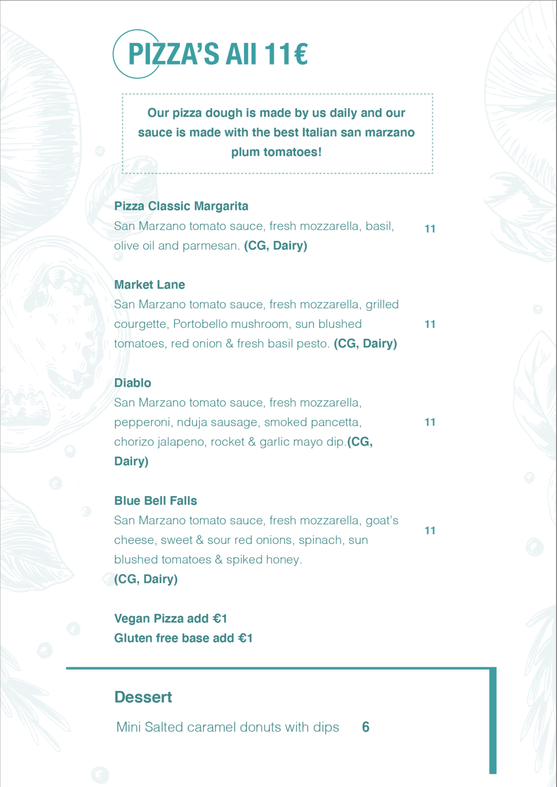 Menus | Caprice Café